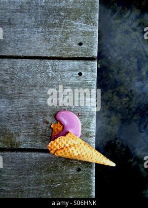 Dropped Ice Cream Cone Stock Photo - Alamy