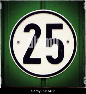 NUMBER 25 SIGN Stock Photo - Alamy