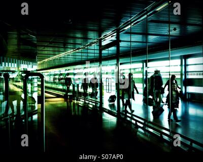 Dublin Airport Terminal One 1 walkway at sunset Ireland Stock Photo - Alamy