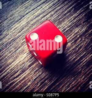 Close up of two dice number 2 and 3 on white background Stock Photo - Alamy