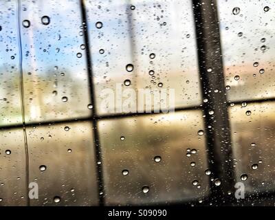 Rain on windows Stock Photo - Alamy