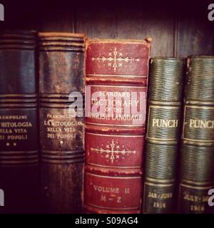 Close up of old English dictionary page with word redundant Stock Photo ...