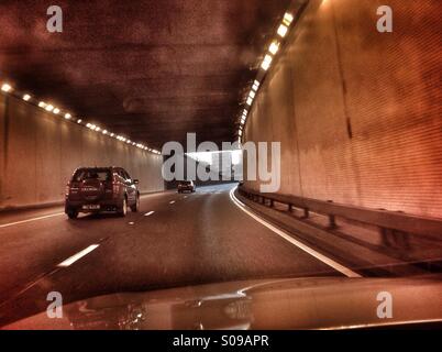 A car driving through an underpass Stock Photo - Alamy