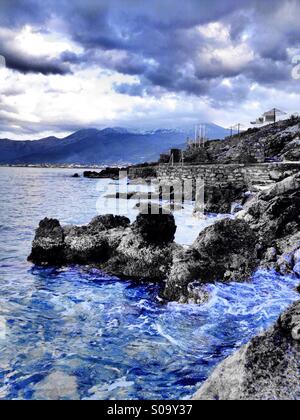 The beach at Stalis or Stalida, Crete, Greece Stock Photo - Alamy
