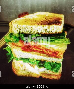 triple decker club sandwich Stock Photo - Alamy