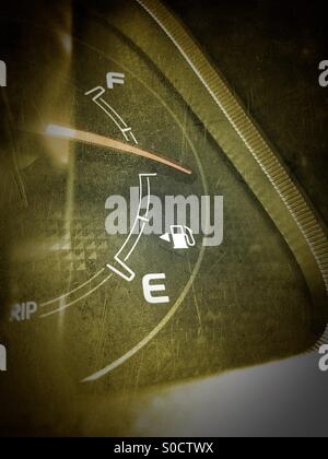 Car fuel gauge half full Stock Photo - Alamy