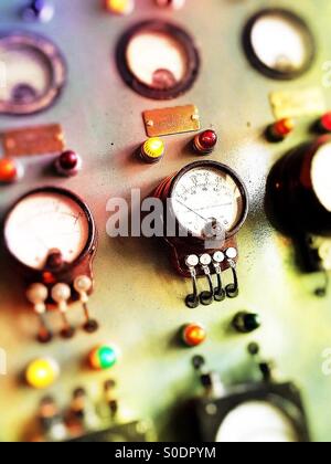 Vintage Electrical control Panel Stock Photo - Alamy