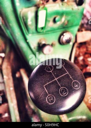 Vintage tractor gear stick Stock Photo - Alamy
