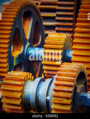 wheel industry cogwheel rust work factory Duisburg steel mill old wheel ...
