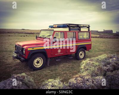 Land Rover 4x4 Fire Engine Truck Wells Somerset UK Stock Photo - Alamy