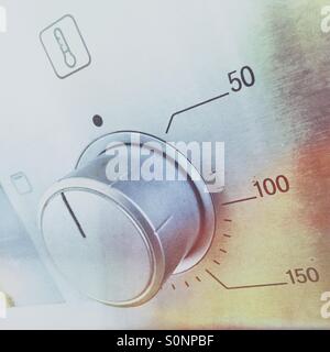 Kitchen oven temperature button and temperature indicators Stock Photo ...