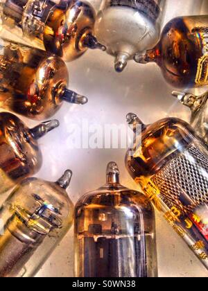 Old electric radio valves Stock Photo - Alamy