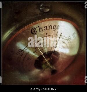 A barometer showing 'Change' Stock Photo - Alamy