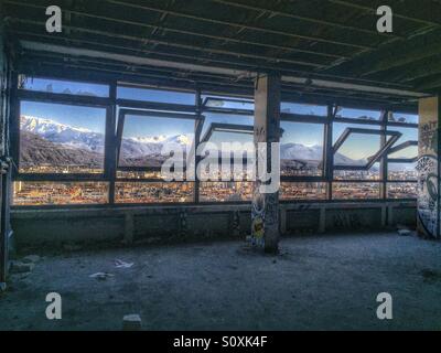 Interior Color and Graffiti Detail of a Derelict Dairy Factory in ...