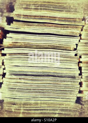A stack of old magazines Stock Photo - Alamy