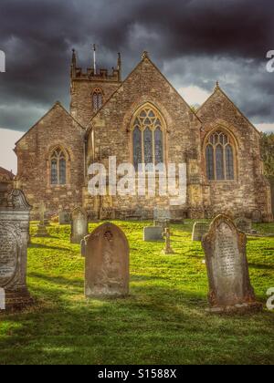 St Nicholas Church and graveyard, Henstridge, Somerset, England Stock ...