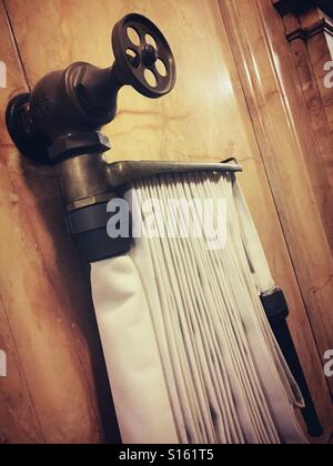 Standpipe Firefighting Equipment in Stairwell Stock Photo - Alamy