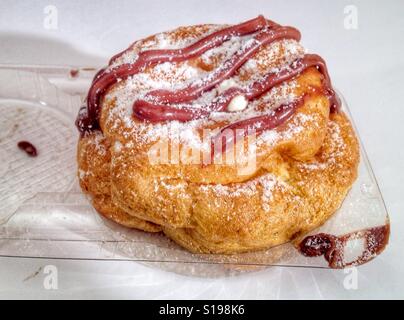 Belgian Chocolate Choux Bun Stock Photo - Alamy