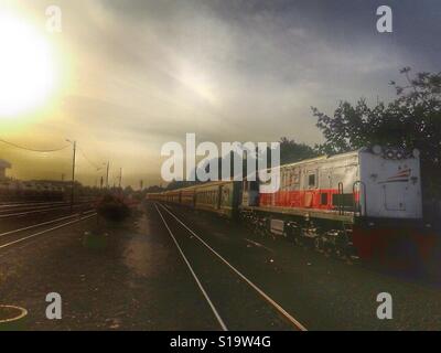 INDONESIA, Java, railway station Surabaya, Indonesian railways Stock ...
