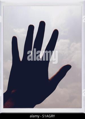 Hand blocking the sunlight Stock Photo - Alamy