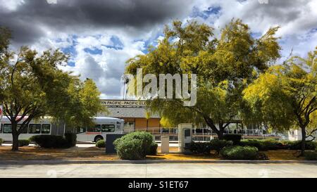 Los Angeles Metro Orange Line Bus rear view Stock Photo - Alamy