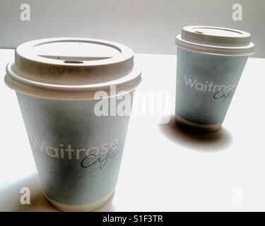 Waitrose take away coffee cups Stock Photo - Alamy