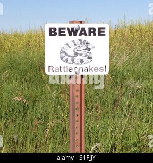 Beware of Rattlesnakes sign Stock Photo: 73644327 - Alamy