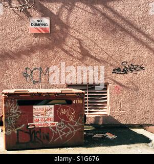 garbage in a dumpster back alley vancouver canada Stock Photo - Alamy