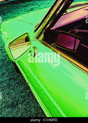 Classic car wing mirror Stock Photo - Alamy