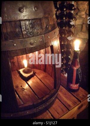 Barrel used for dégorgement [disgorging] in the production of ...