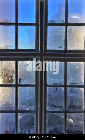 Condensation on glass. Single glazed windows, damp, poorly insulated ...