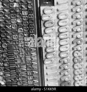 Hot metal type for printing press Stock Photo - Alamy