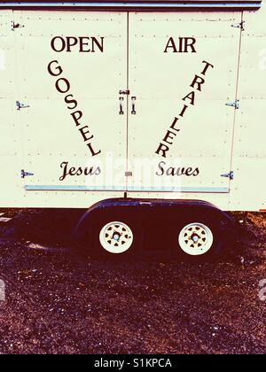 Gospel trailer, Canada Stock Photo - Alamy