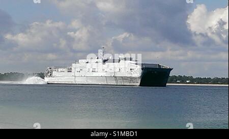 The Spearhead-class expeditionary fast transport ship USNS Trenton (T ...