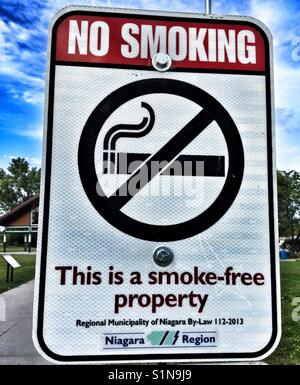 This Area is a Smoke Free Zone Sign with no smoking symbols Stock Photo ...