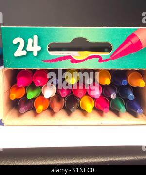 Box of Crayons Stock Photo - Alamy