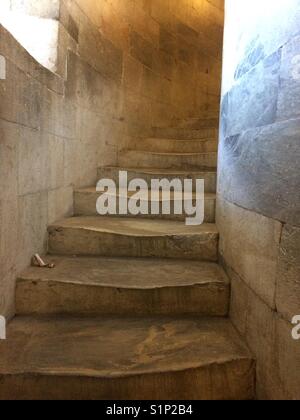 Steps inside the Leaning Tower of Pisa, UNESCO World Heritage Site ...