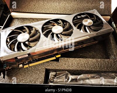 AMD RADEON computer graphic card on white background: Swat, Pakistan ...