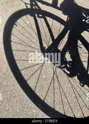 bike wheel and shadow Stock Photo - Alamy