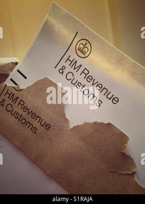 Tax return letter from HMRC, HM Revenue & Customs. UK income tax letter ...