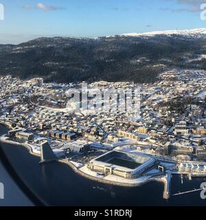 Molde aerial panoramic view. Molde is a city and municipality in ...