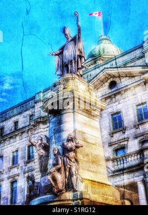 Francois de Laval Monument, the first Roman Catholic bishop of Quebec ...