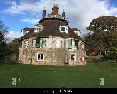 A la Ronde Exmouth Devon UK National Trust sixteen-sided house shells ...