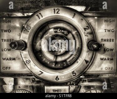 Vintage stove dial Stock Photo - Alamy