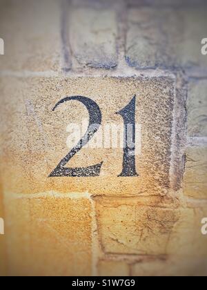 Number twenty one 21 Stock Photo - Alamy