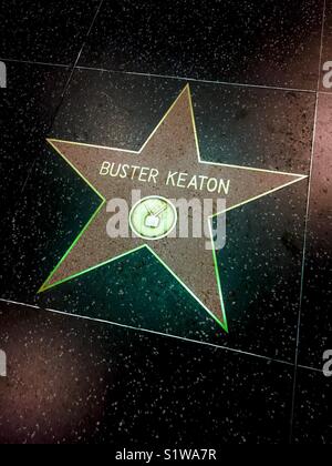 Star of Buster Keaton on the Hollywood walk of fame Stock Photo - Alamy