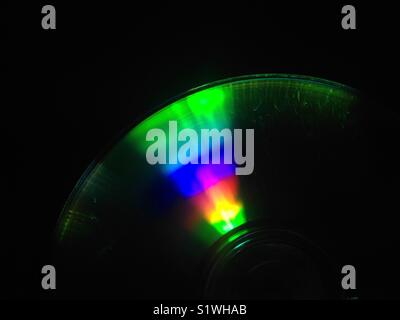 Compact Disc Reflecting Light Spectrum Isolated on White Stock Photo ...