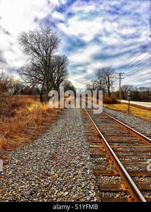 dramatic sky and railroad Stock Photo - Alamy