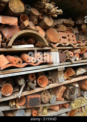 A bug house built from bricks tiles and wood to provide for ...