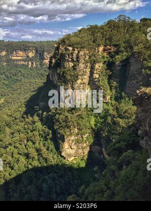 A view into the Jamison Valley From the Golf Course Lookout at Leura ...